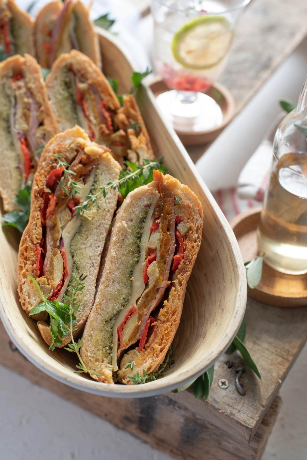 PEPPADEW® Brick Pressed Picnic Sandwich Recipe | Food Network UK