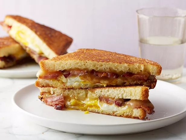 Bacon, Egg and Maple Grilled Cheese Sandwich Recipe | Food Network UK