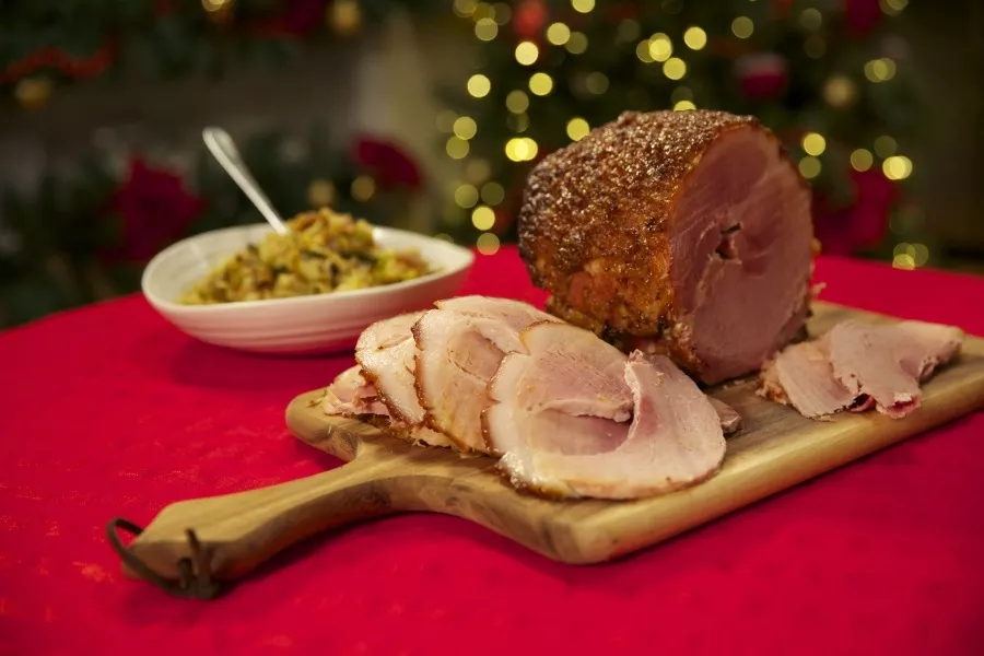 Christmas Ham with Bubble and Squeak Recipe | Food Network UK