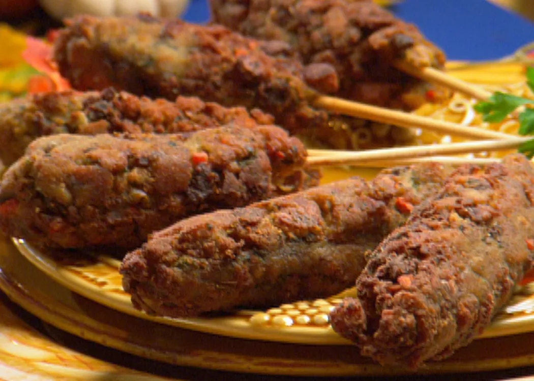 Deep-fried stuffing on a stick Recipe | Food Network UK