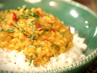 Easy Peasy Dhal with Rice Recipe | Food Network UK