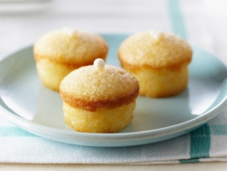 Mini Lemon Chiffon Cakes with Lemon Crystal Glaze Recipe | Food Network UK