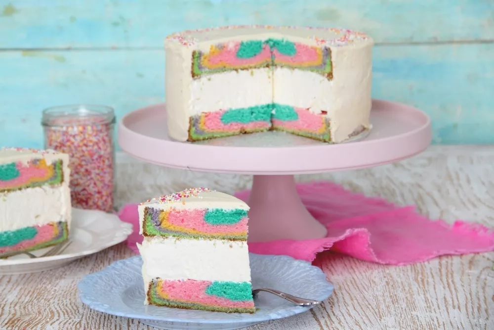 Rainbow Ice Cream Cake Recipe | Food Network UK