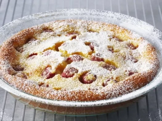 Raspberry Clafoutis Recipe | Food Network UK
