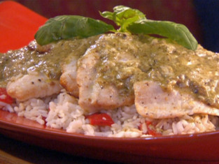 Sole with pesto cream Recipe | Food Network UK