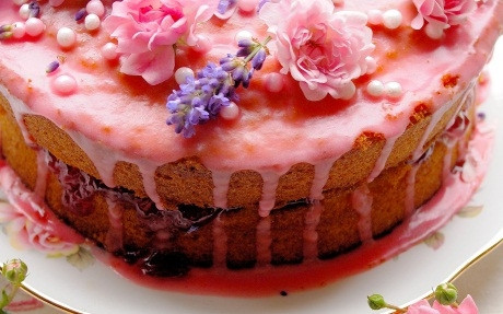 Vanilla, Strawberry and Rose Victoria Sponge Cake Recipe | Food Network UK
