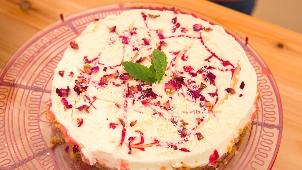White Chocolate and Rose Infused Cheesecake Recipe | Food Network UK