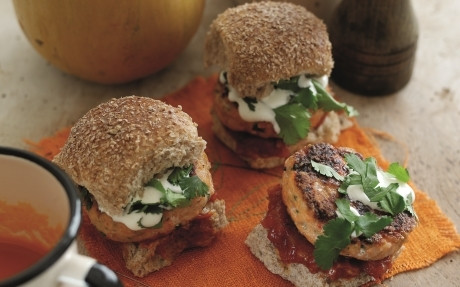 Wild Alaska Salmon Bonfire Burgers Recipe | Food Network UK