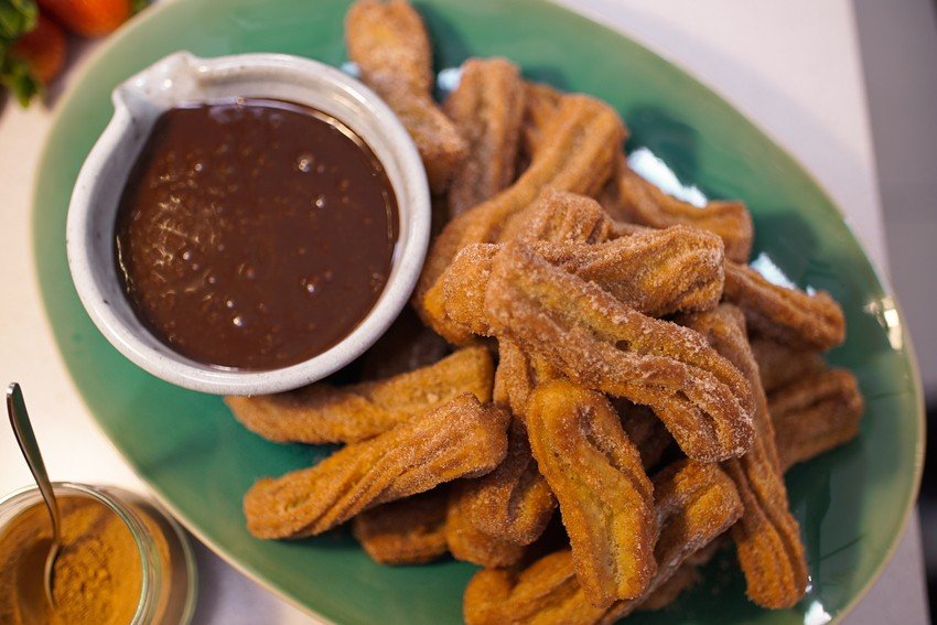 Tom Kerridge's Churros with Salted Caramel and Chocolate Sauce Recipe ...