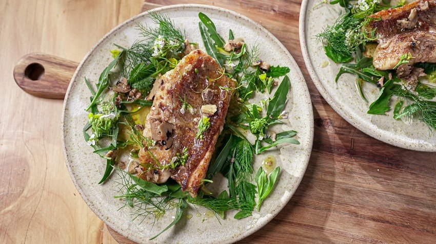 Michel Roux's Rascasse With Foraged Leaves Recipe | Food Network UK