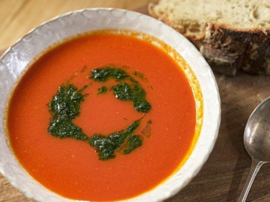 Michel Roux's Tomato Veloute with Pistou Recipe | Food Network UK