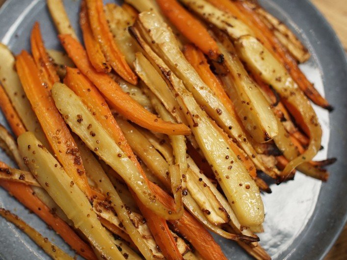 Tom Kerridge's Honey Roast Carrots And Parsnips Recipe | Food Network UK