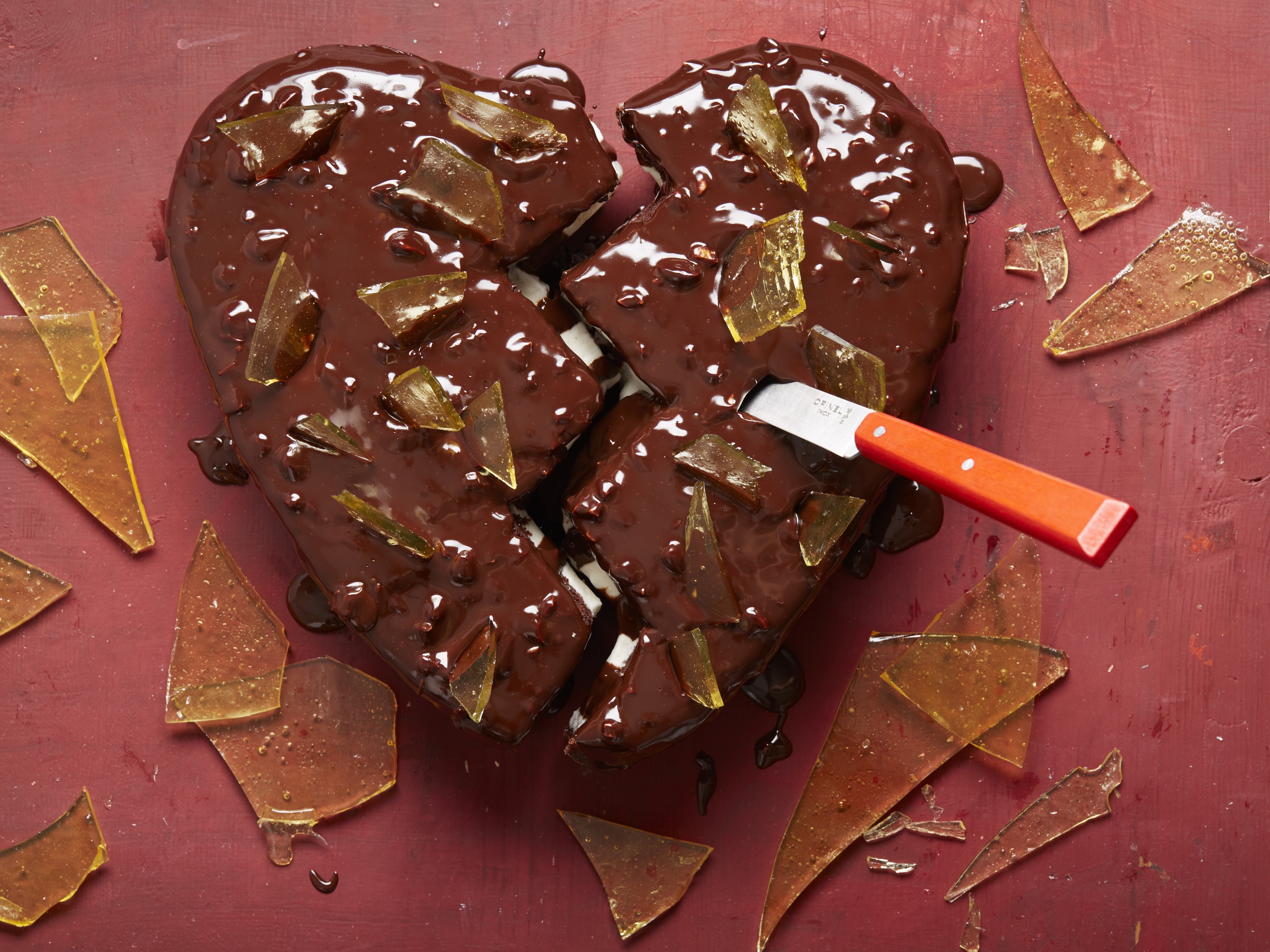 Broken Heart Chocolate Cake Recipe | Food Network UK