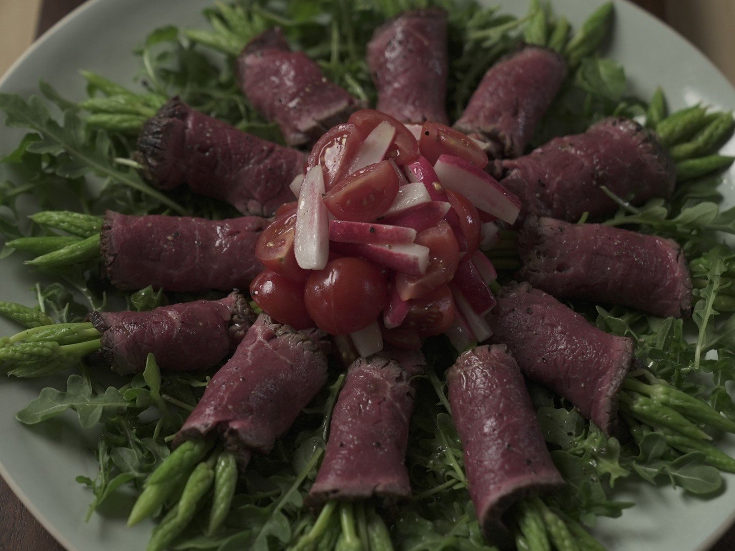 Michel Roux's Rare Beef With Blue Cheese & Wild Asparagus Recipe | Food ...