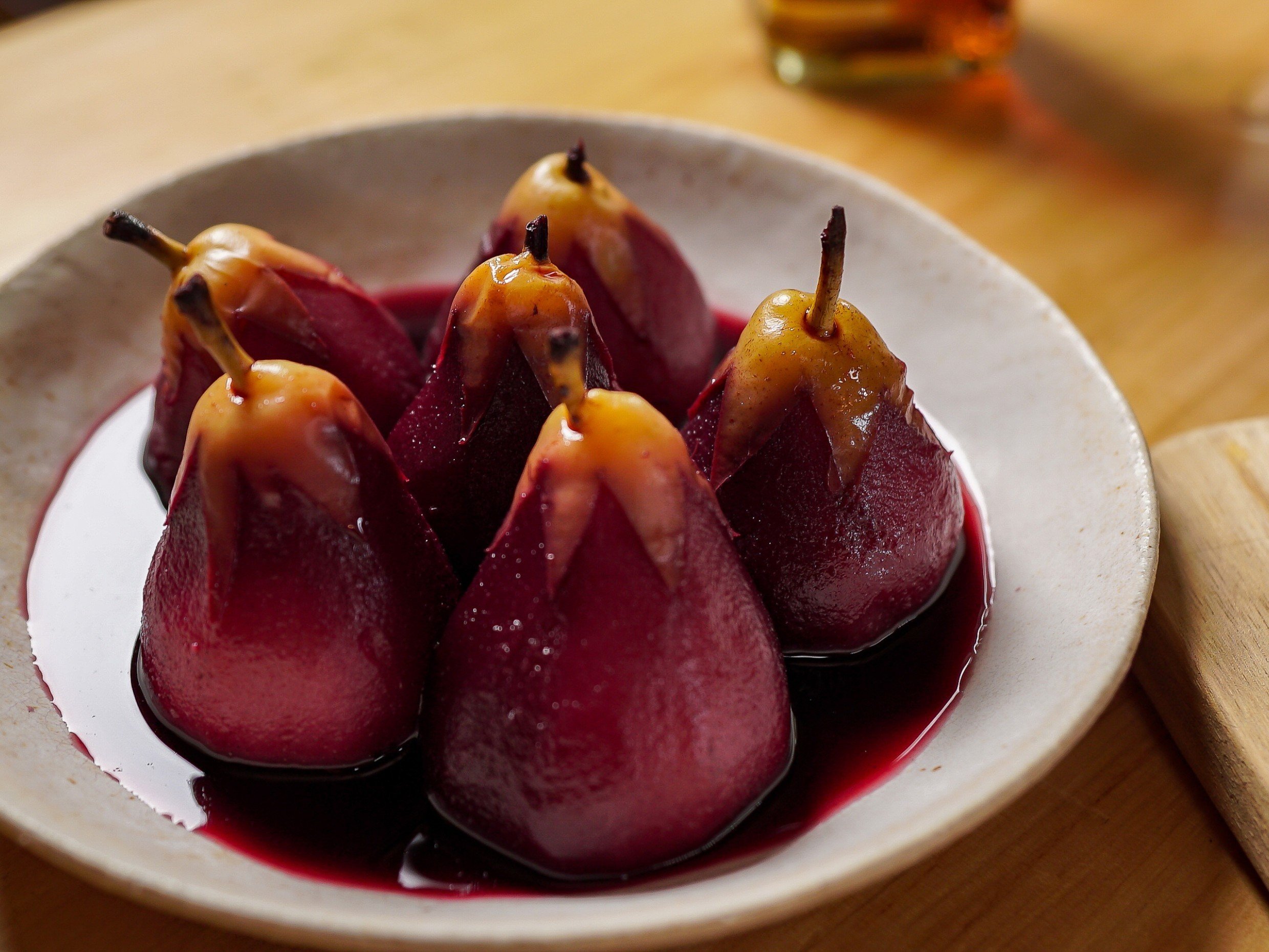 Michel Roux's Pears In Red Wine Recipe | Food Network UK