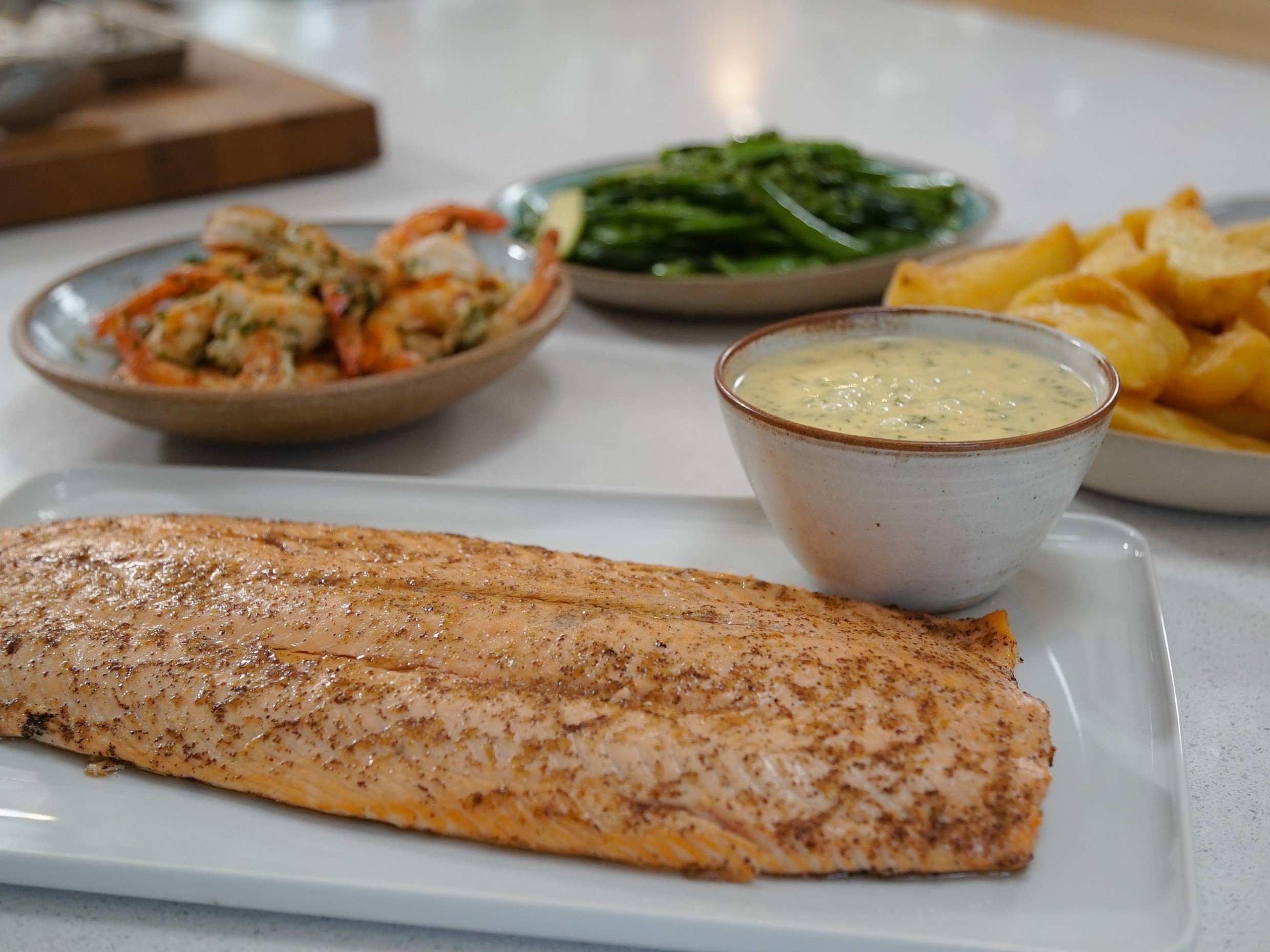 Tom Kerridge's Baked Side of Salmon Recipe | Food Network UK