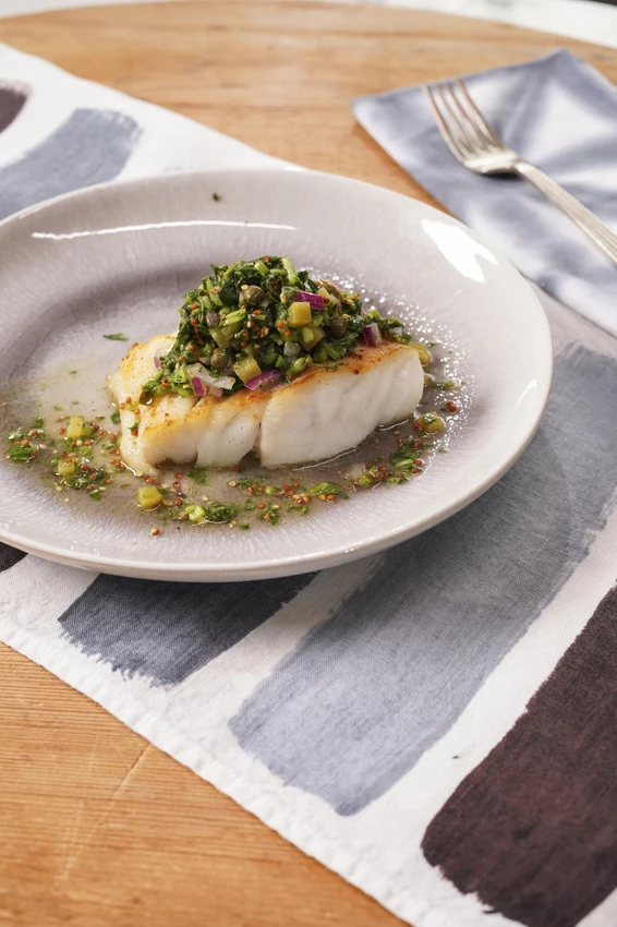 Hake in a Green Sauce Recipe | Food Network UK