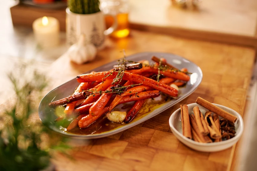 Marcus Wareing's Roast Carrots with Honey, Thyme, Star Anise
