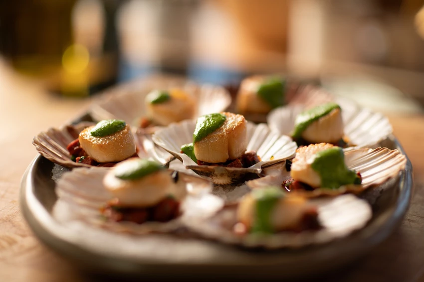 Marcus Wareing's Buttery Scallops on a Bed of Crisp Chorizo Recipe ...