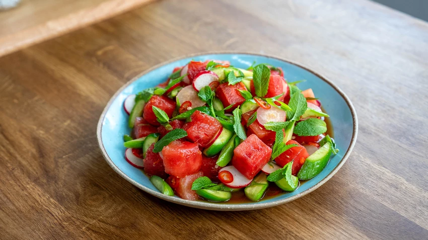 Tom Kerridge's Watermelon, Mint & Chilli Salad Recipe | Food Network UK