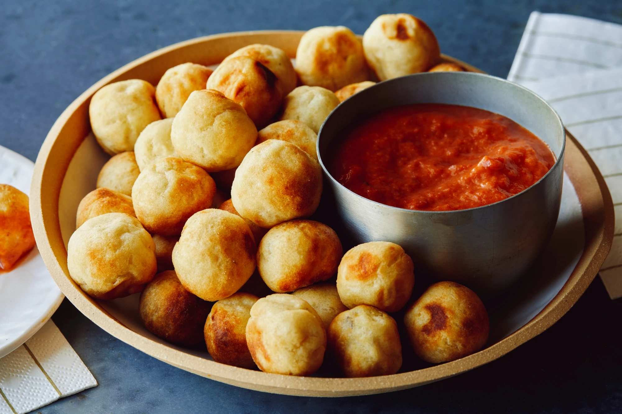 Air Fryer Potato Puffs with Vodka Dipping Sauce Recipe | Food Network UK