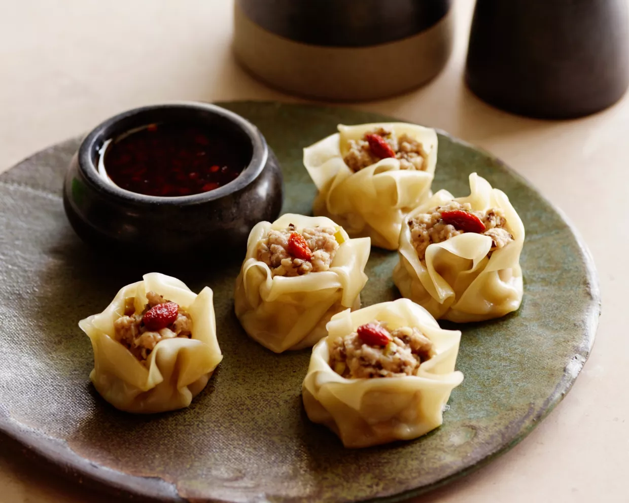 Steamed Pork and Mushroom “Siu Mai” Dumplings Recipe | Food Network UK