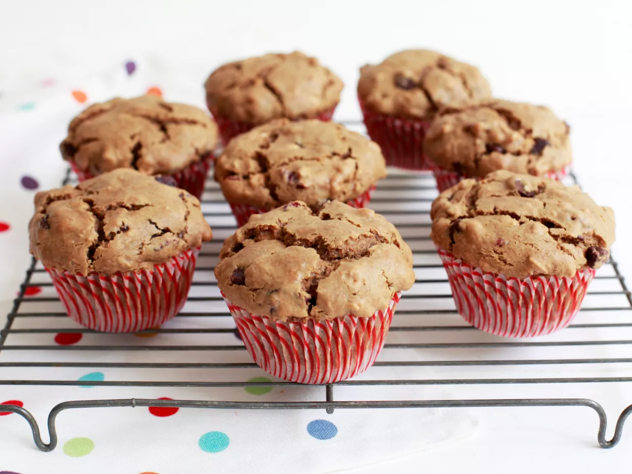 Chocolate-Chip Sunflower-Butter Muffins Recipe | Food Network UK