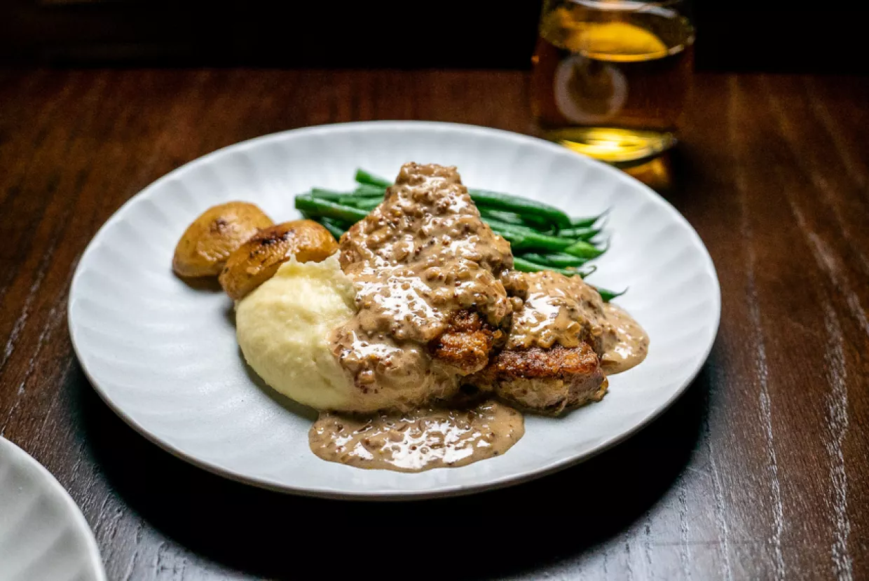 Tom Kerridge's Pork with Calvados, Mustard and Apple Sauce Recipe ...