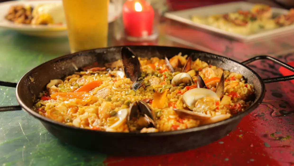 Chicken & Seafood Paella Recipe | Food Network UK