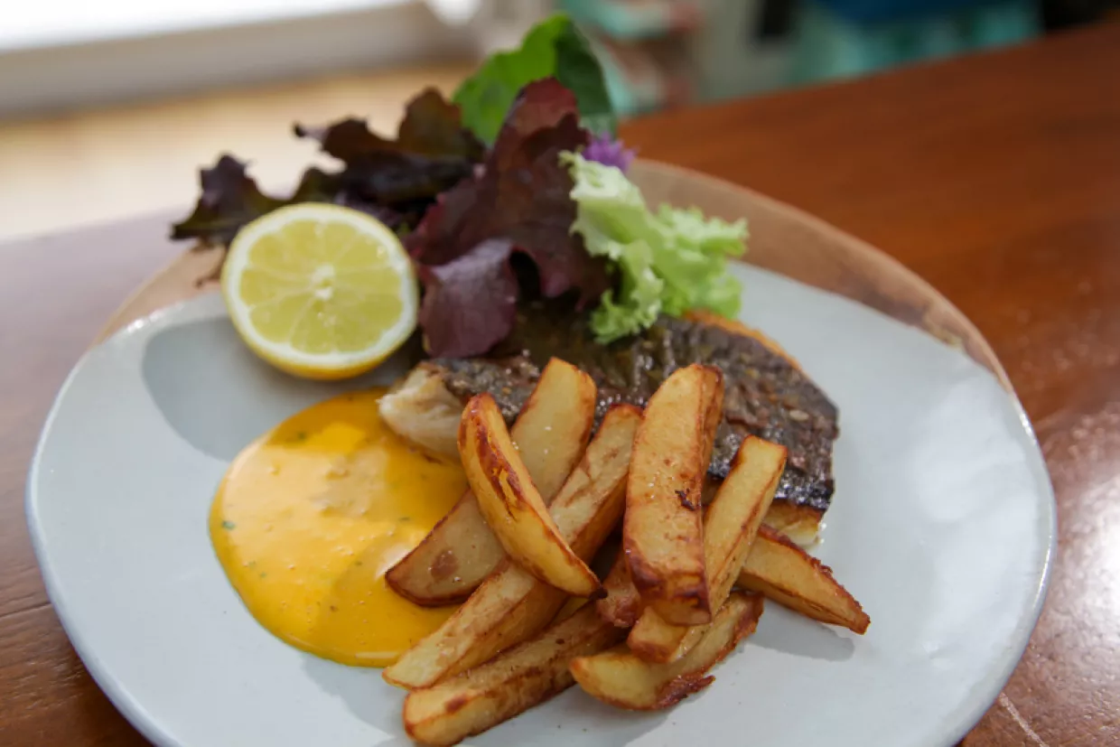Ravneet Gill's Turbot with Bearnaise Sauce Triple Cooked Chips and ...